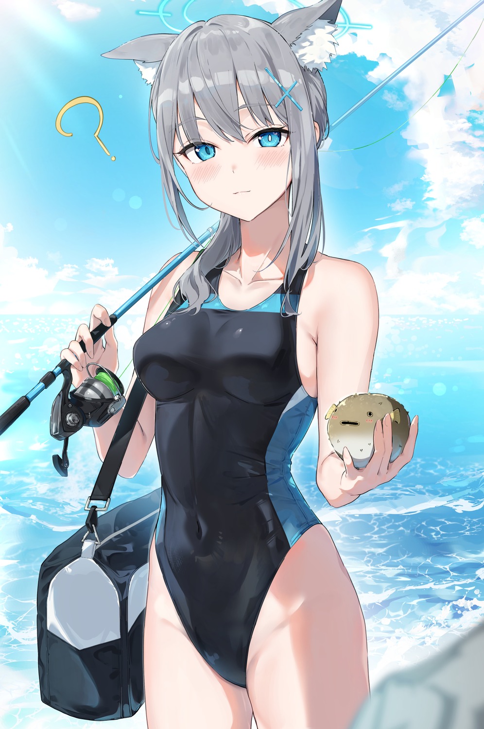 auui blue archive sunaookami shiroko animal ears halo nekomimi swimsuits | #1129095 | yande.re
